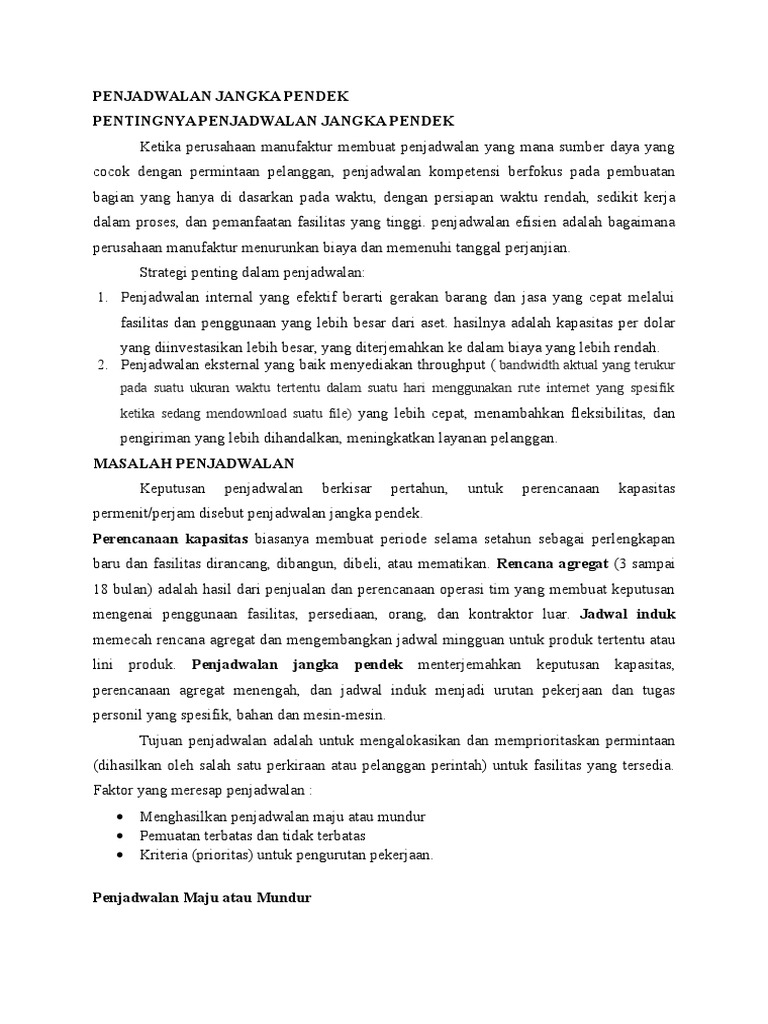 Rangkuman Chapter 15 Scheduling For The Short Term | PDF | Komputer