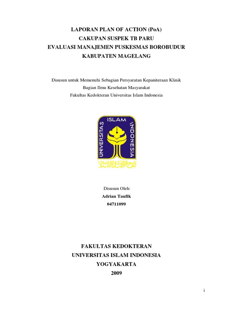 Poa Puskesmas TB | PDF | Sains & Matematika