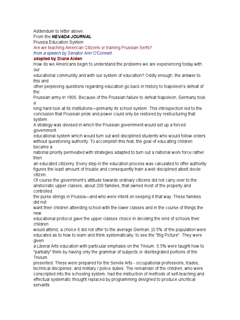 Sistema de Educación Prusiana | PDF | History
