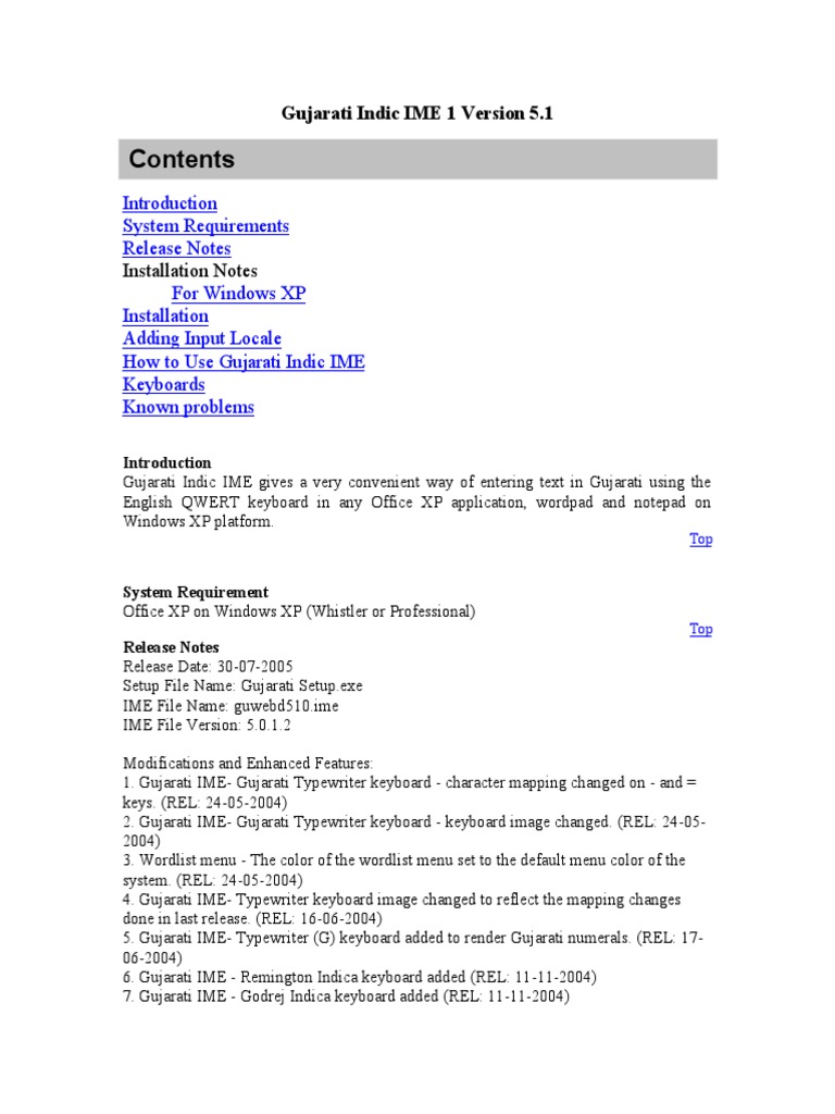 Gujarati IME-Readme PDF | PDF | Computer Keyboard | Microsoft Windows