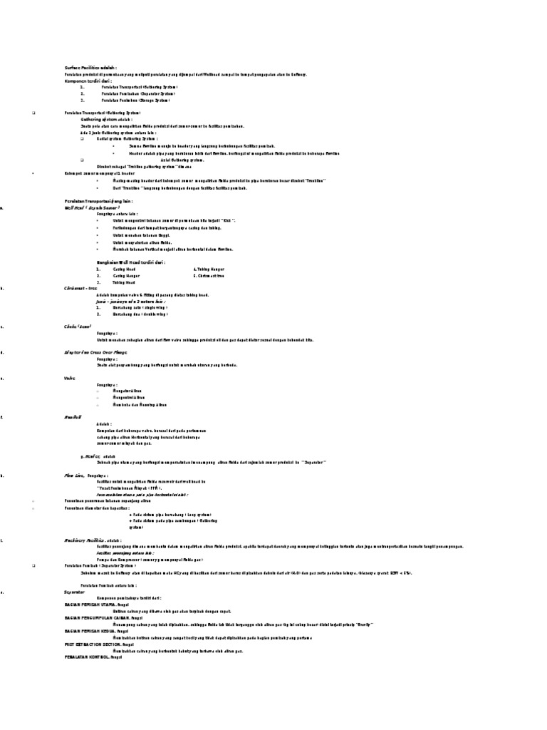 Surface Facilities Adalah | PDF