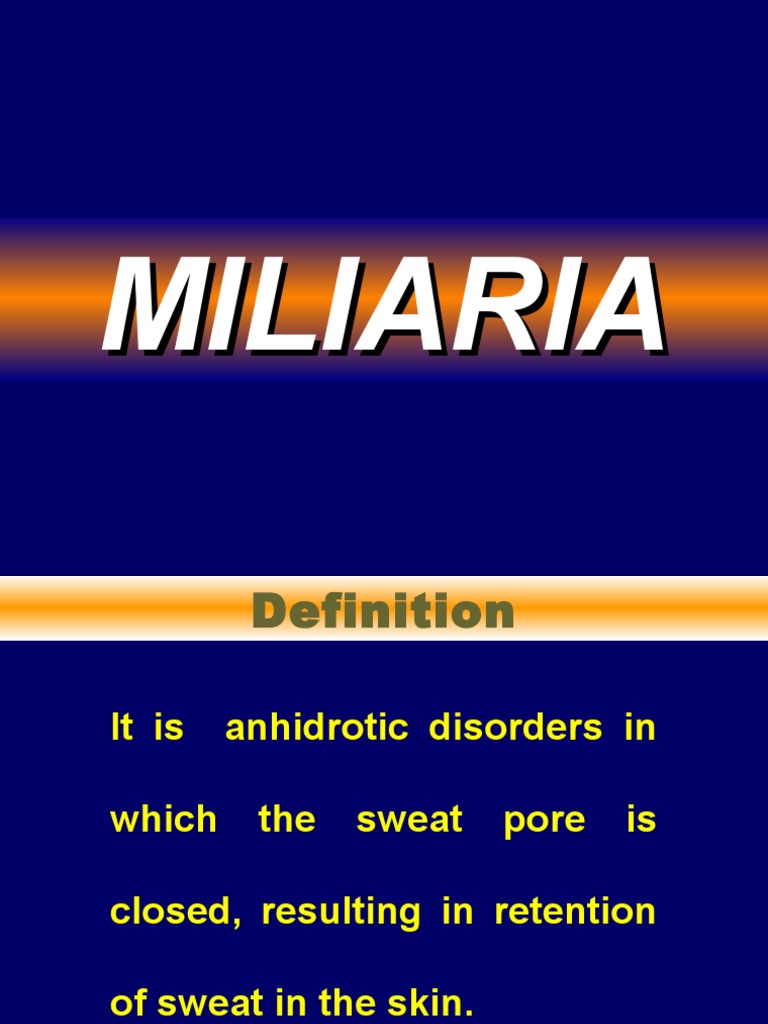 Classification, Causes, Symptoms and Treatment of Miliaria: An Overview ...
