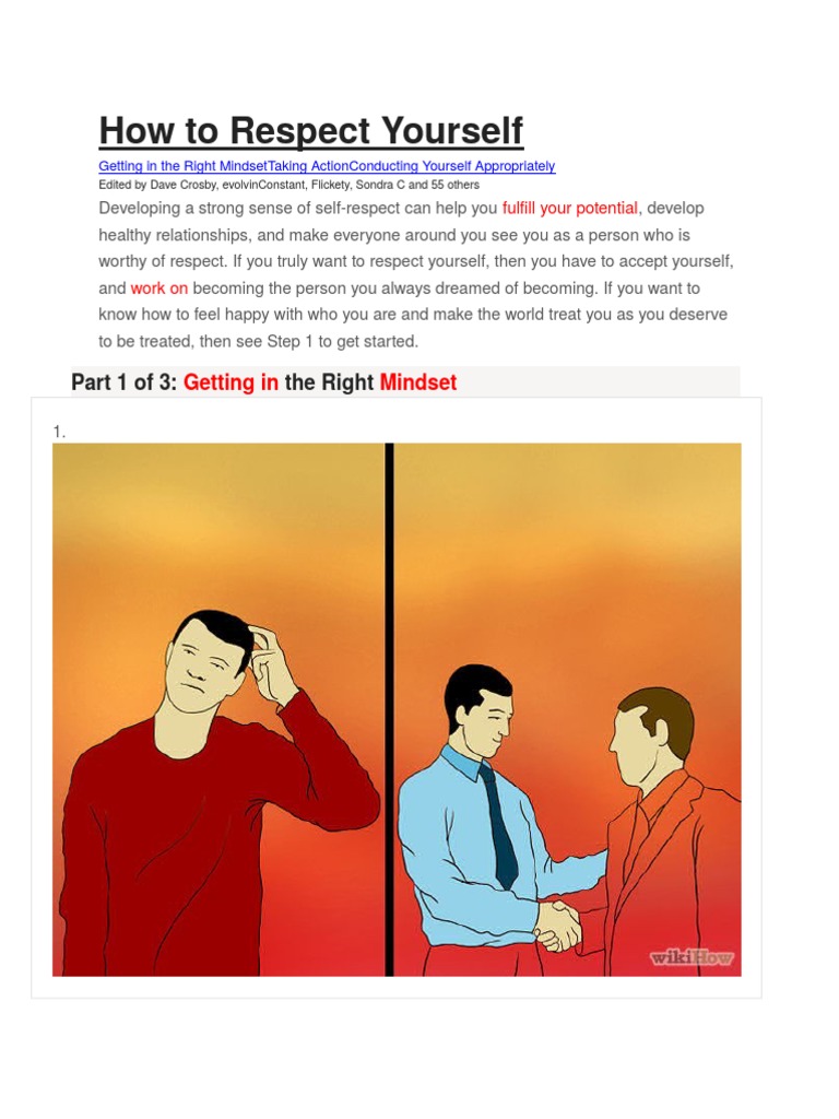 How To Respect Yourself | PDF | Psychological Concepts