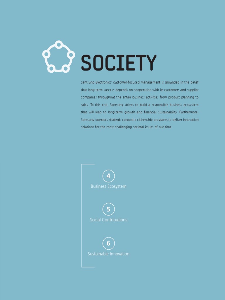 Samsung Sustainability Report 2015 Eng Society | PDF | Samsung | Supply ...