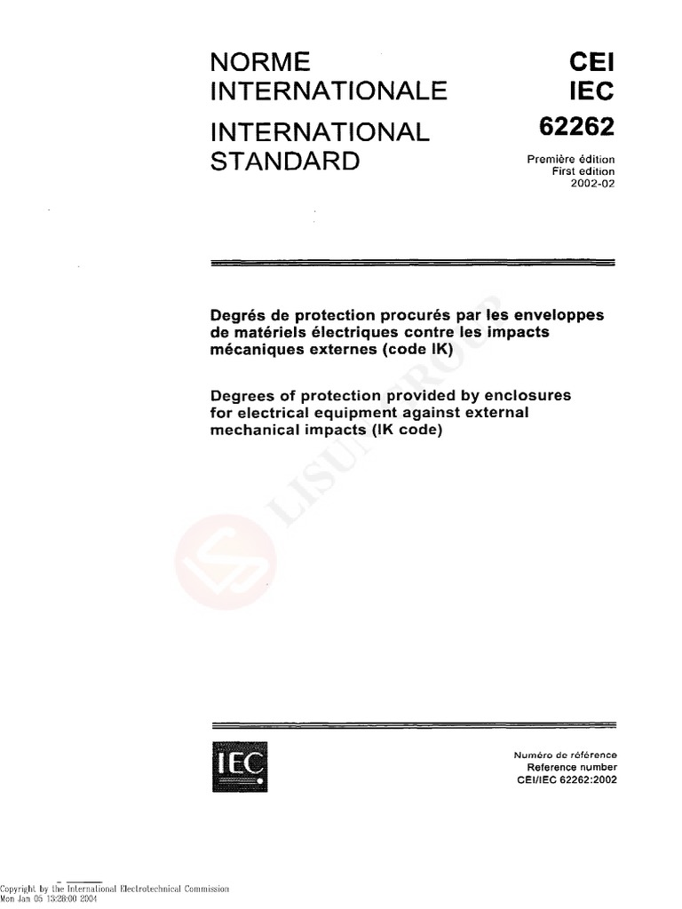 Iec62262 2002 | PDF