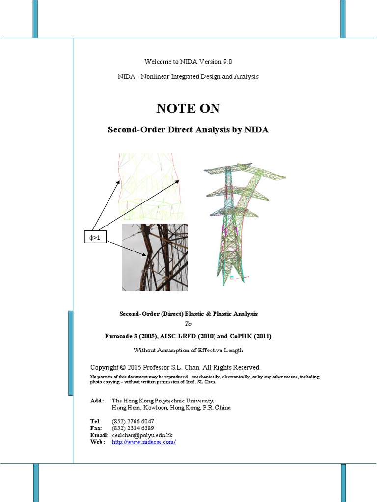 Note On: Second-Order Direct Analysis by NIDA | PDF | Buckling ...