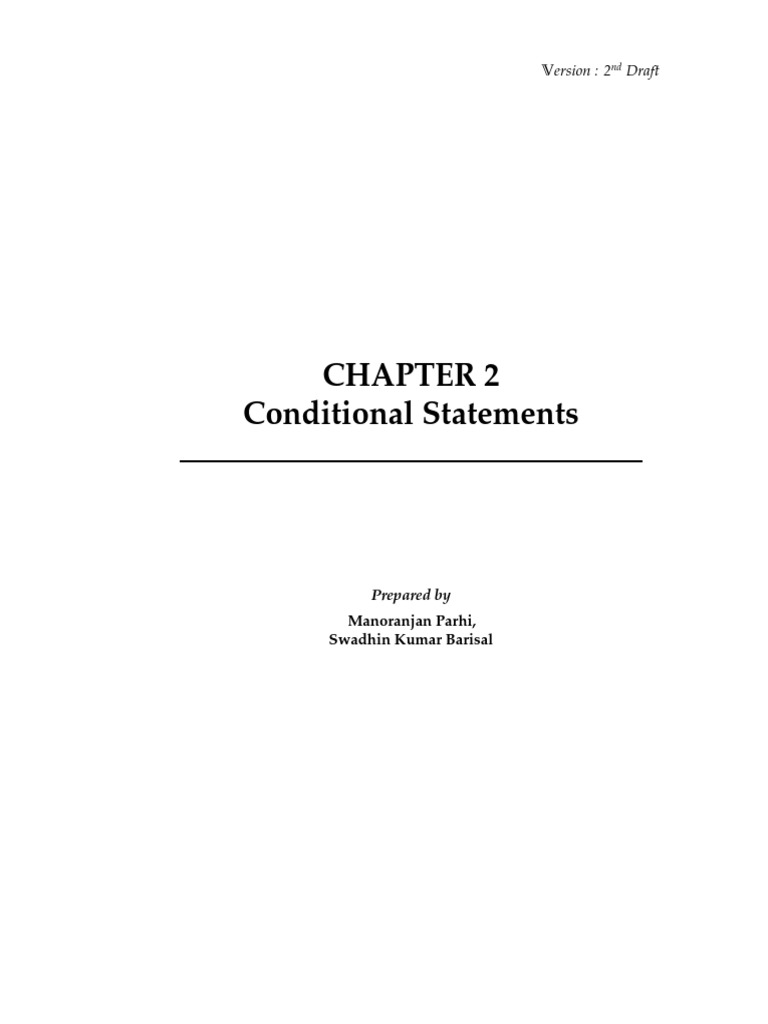 Conditional Statements | Download Free PDF | Control Flow | C (Programming Language)