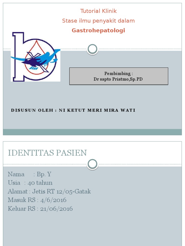 Tutorial Klinik Stase Ilmu Penyakit Dalam: Gastrohepatologi | PDF