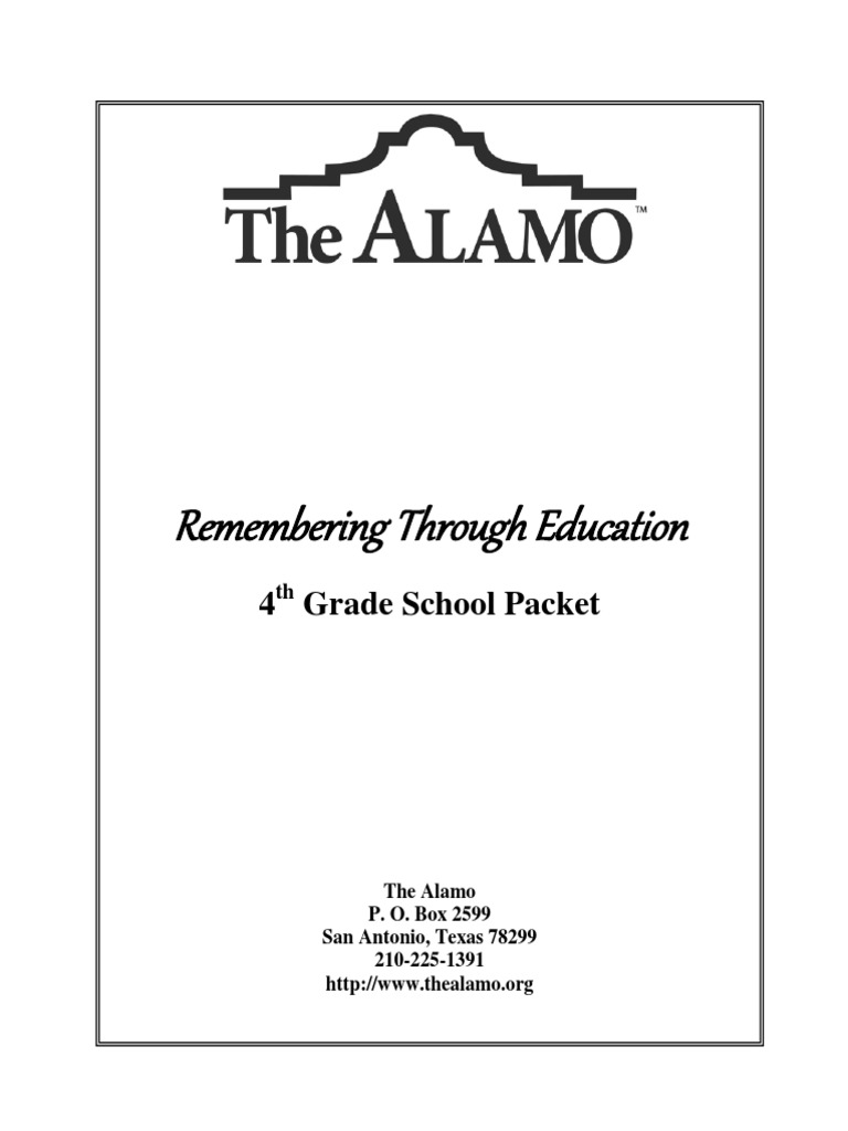 Alamo Lesson Plan | PDF | Battle Of The Alamo | Texas Revolution