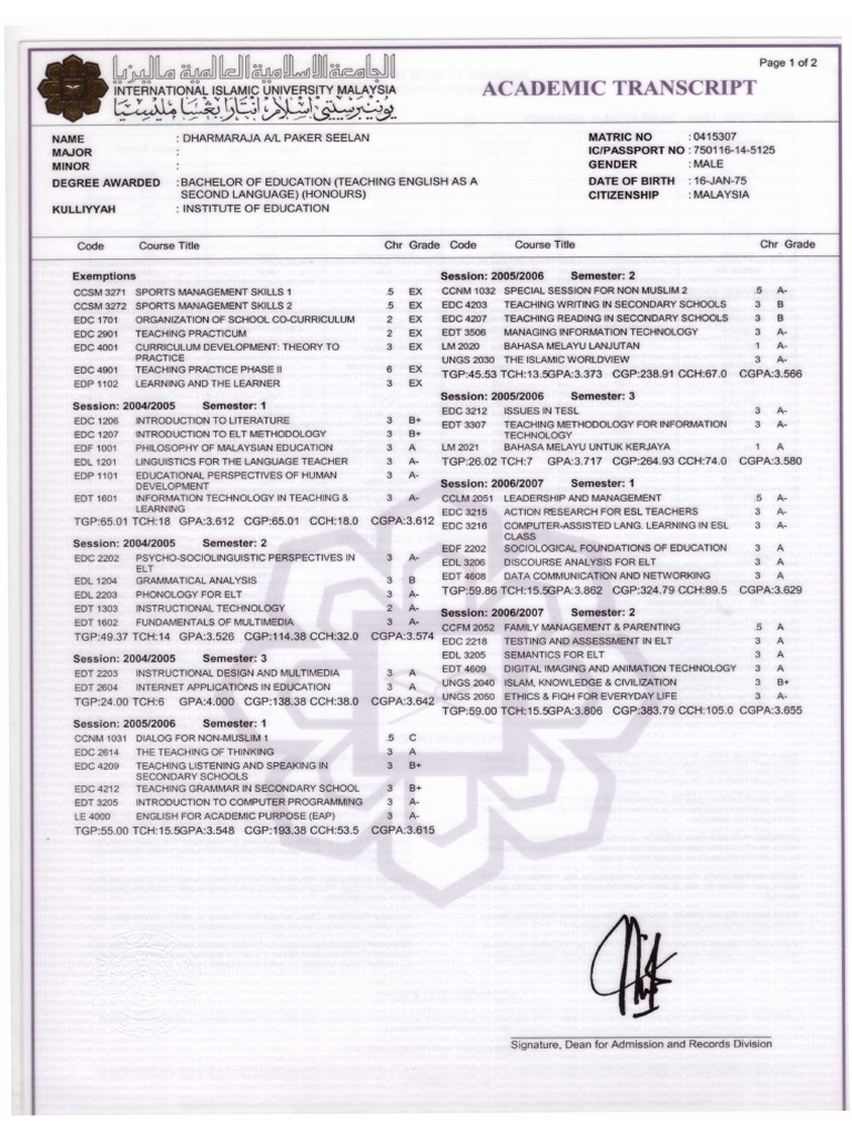 Uia Transcript Pg1 Mad | PDF