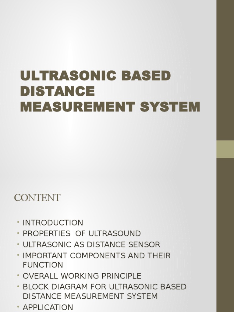 Ultrasonic Based Distance Measurement System | PDF | Ultrasound ...