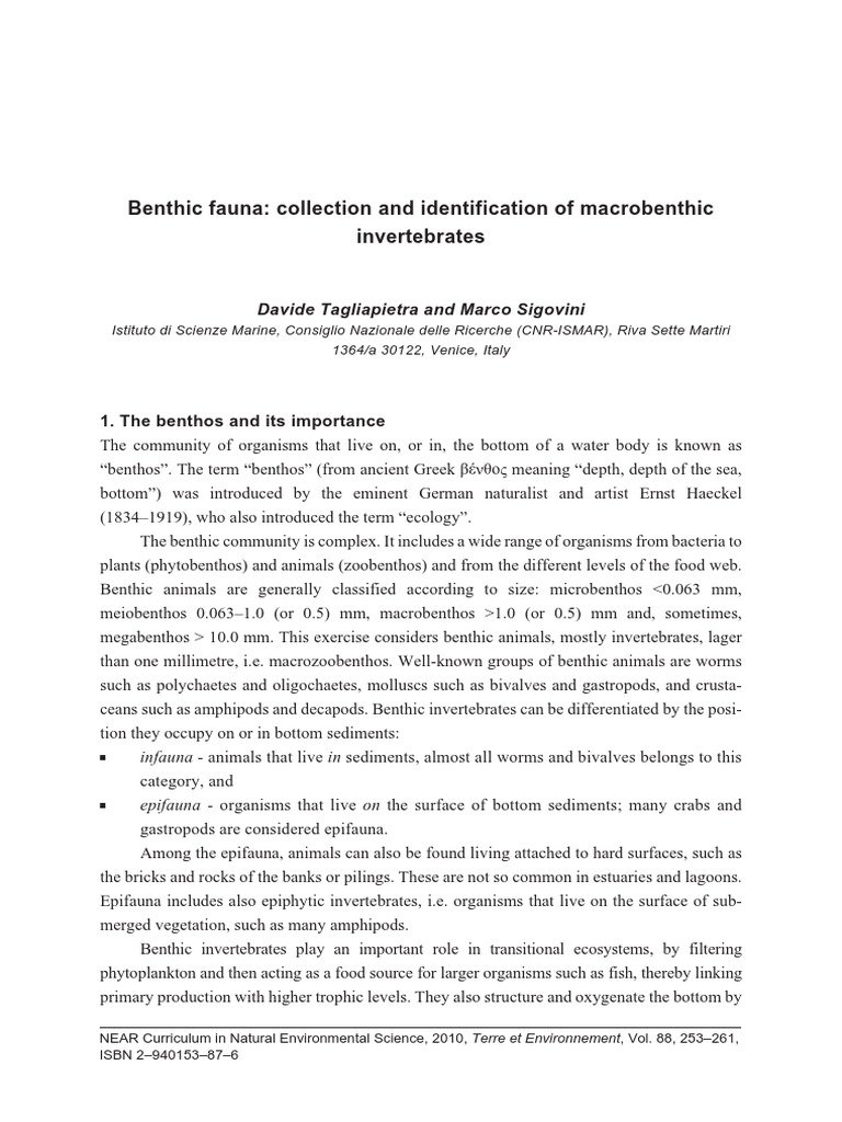 Benthos Sampling | PDF | Fixation (Histology) | Formaldehyde