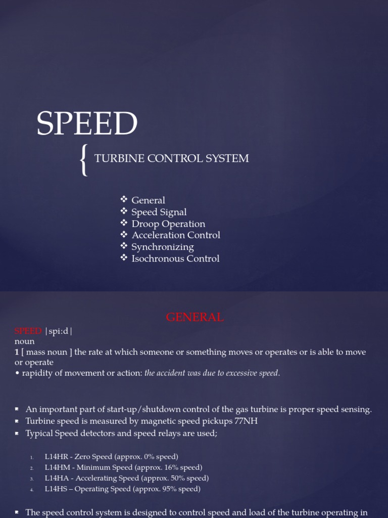 Gas Turbine Speed Control Overview | PDF | Electric Generator ...