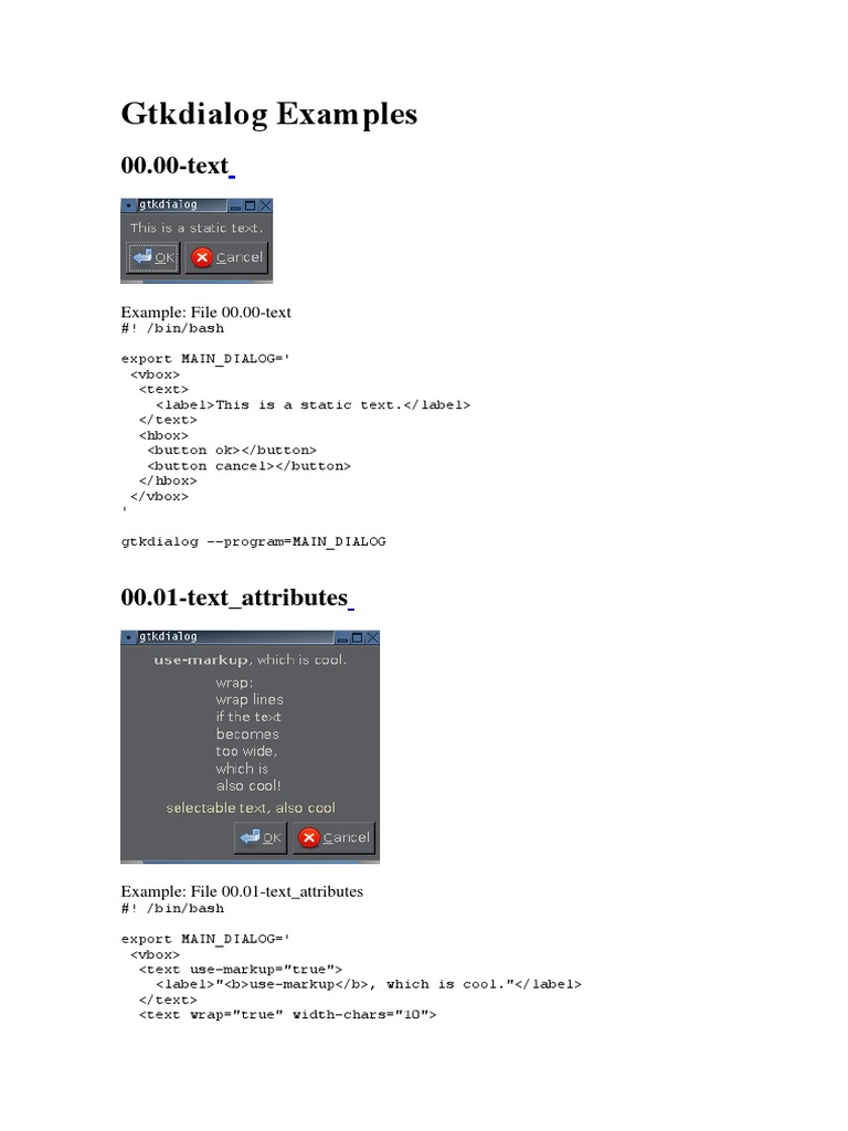 Gtkdialog Examples | PDF | Floppy Disk | Filename