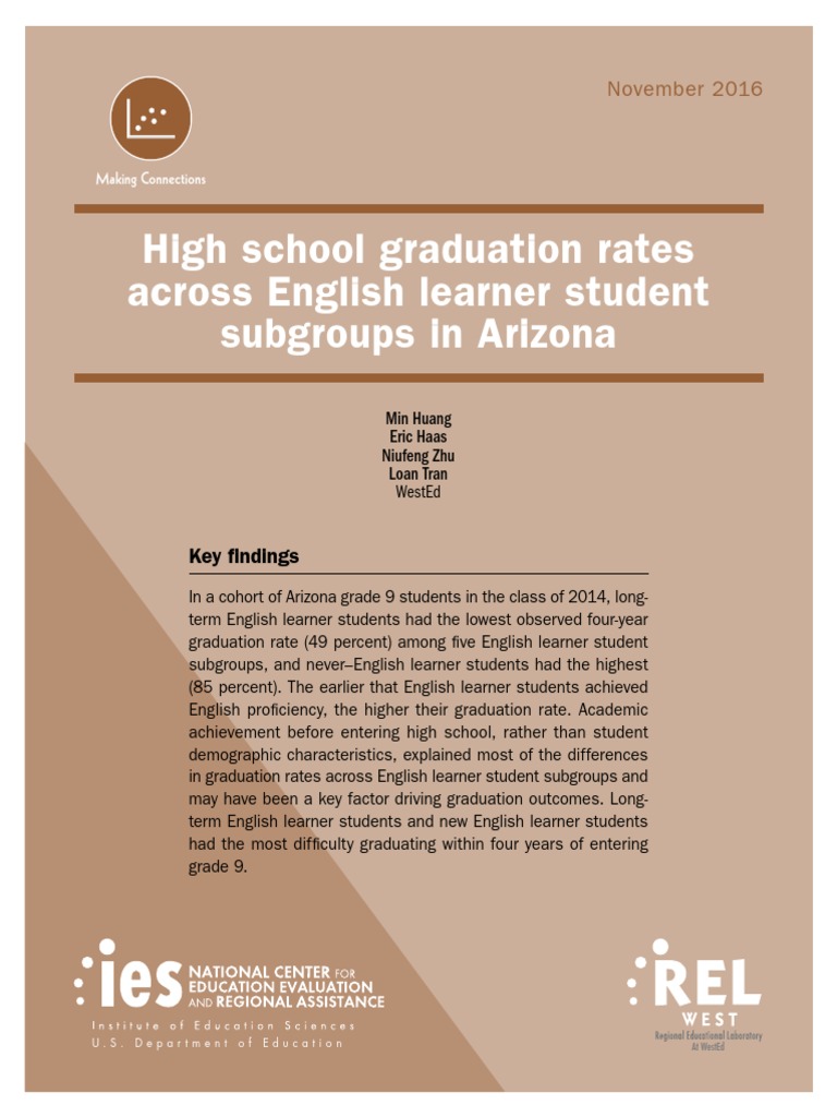 HS Graduation Rates Across English-Learner Subgroups in Arizona | PDF ...