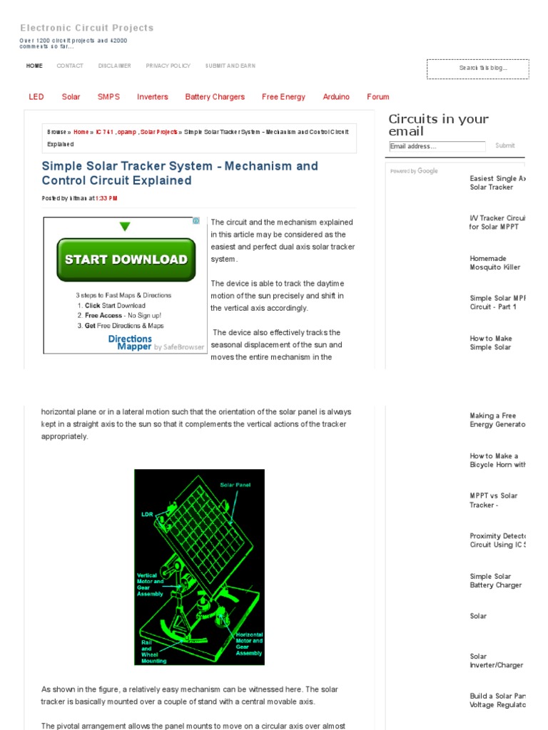 Dual Axis Solar Tracker Guide | PDF | Operational Amplifier ...