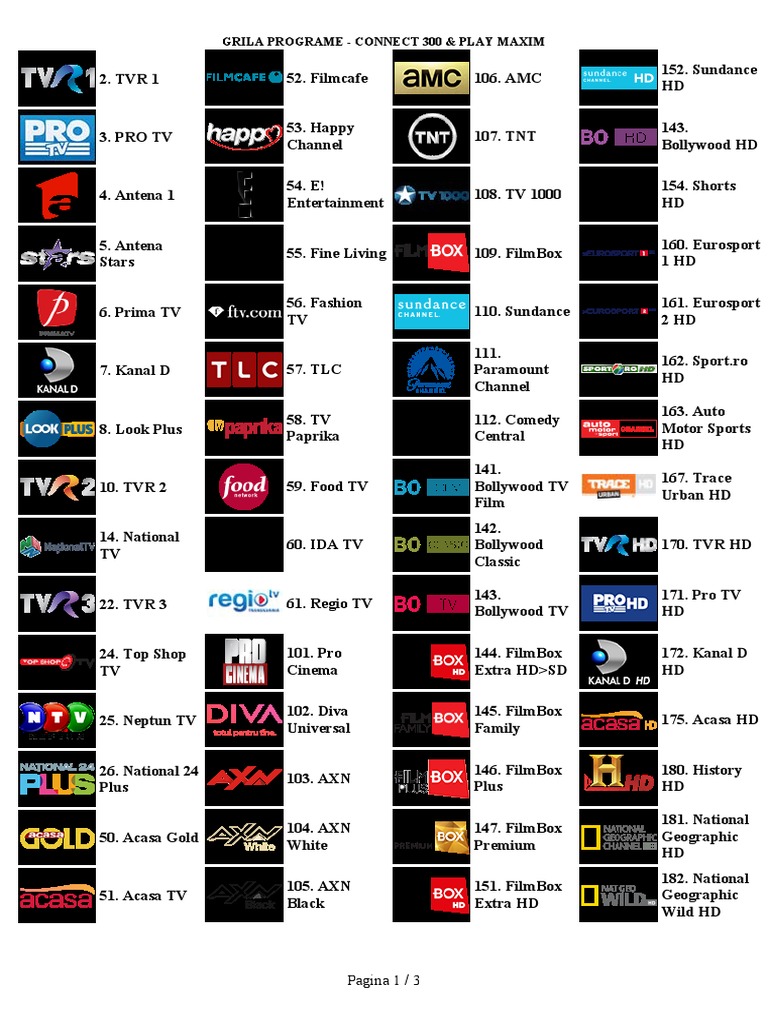 Grila Upc Programe TV | Download Free PDF | Media Companies Of The ...