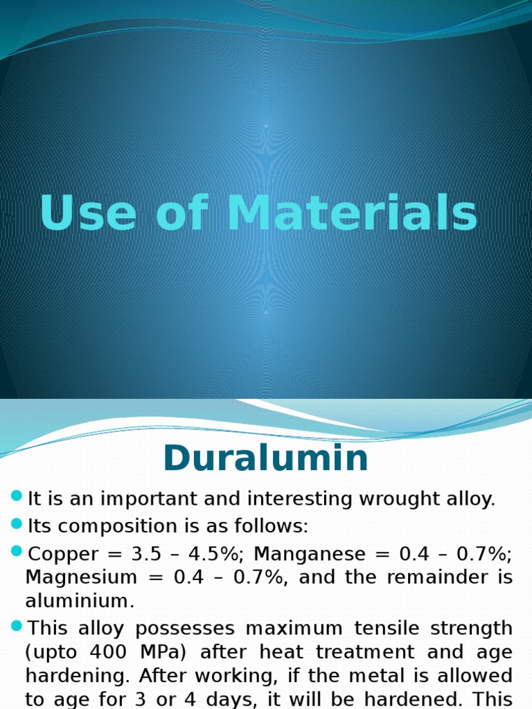 Common Applications of Various Materials | PDF | Bronze | Brass