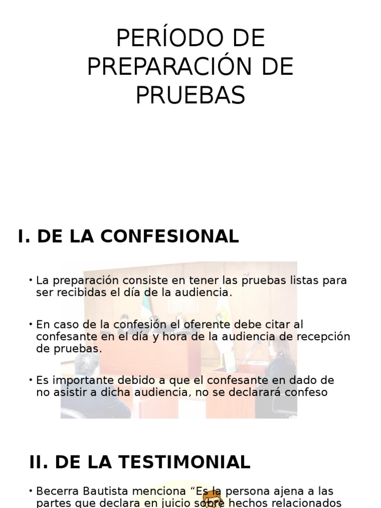 Preparacion de Pruebas Procesal | PDF