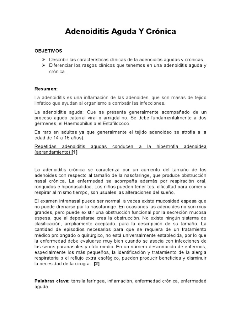 Características de Adenoiditis Aguda | PDF | Analgésico | Penicilina