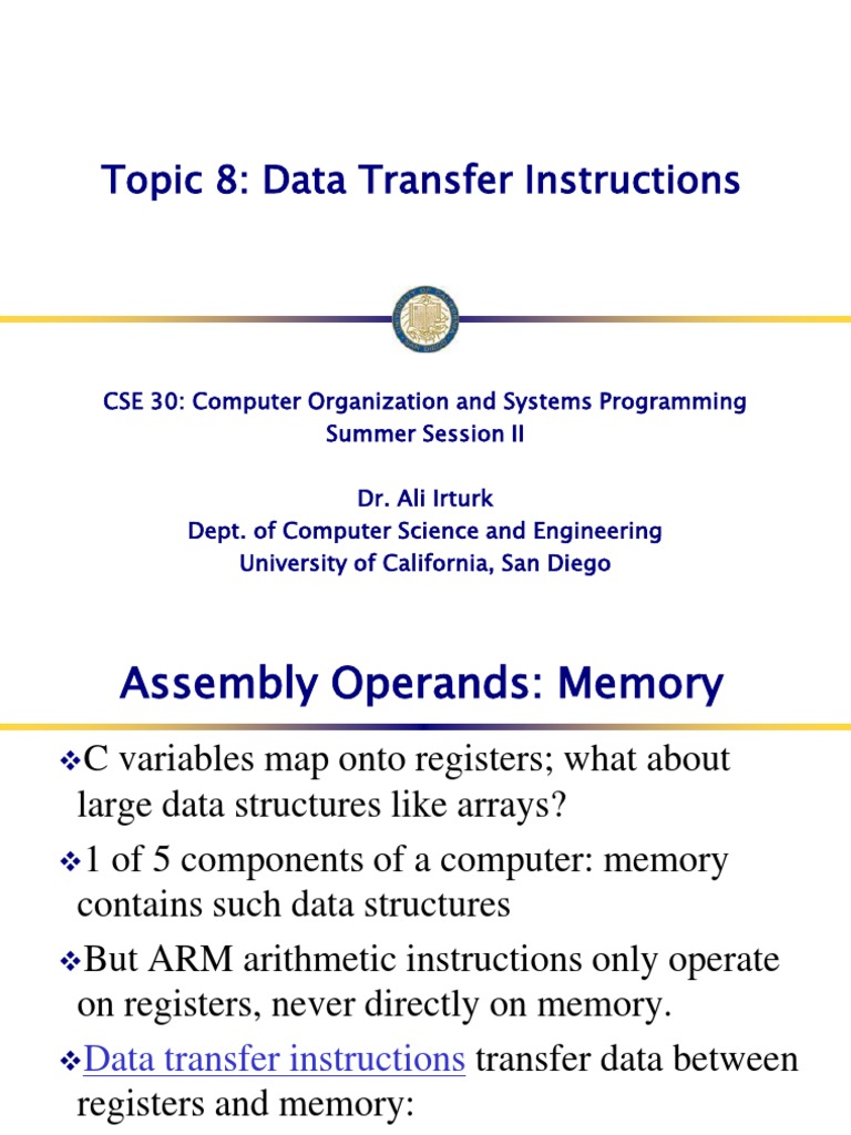 Topic 8: Data Transfer Instructions | Download Free PDF | Pointer (Computer Programming ...