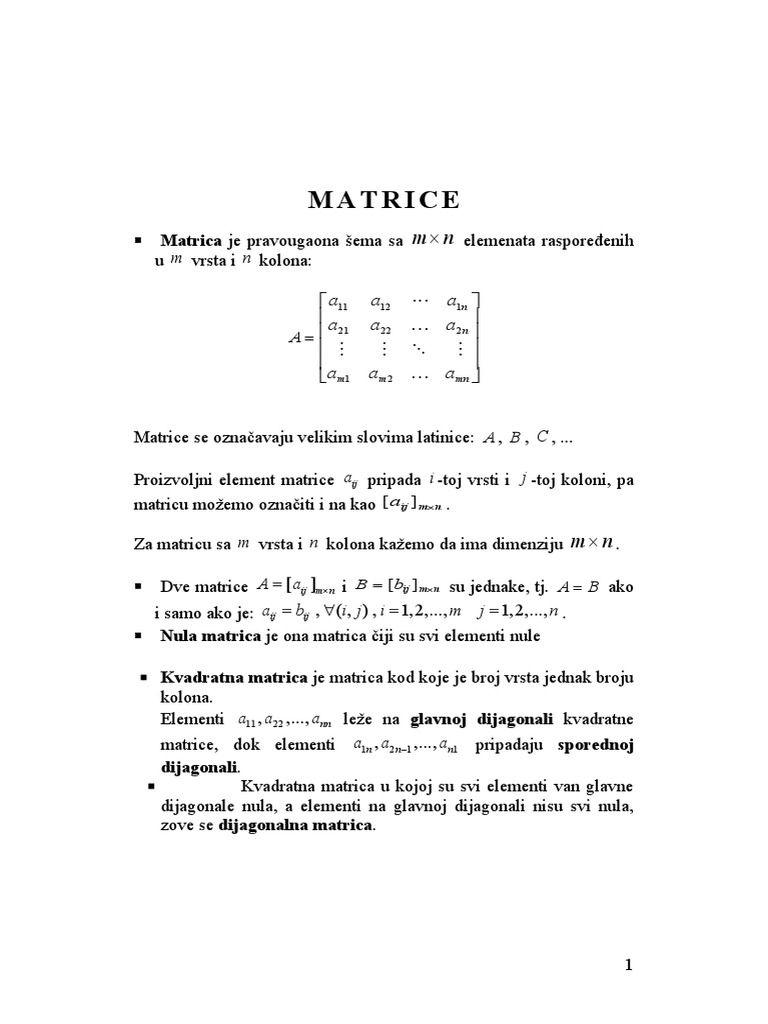 Matrice | PDF