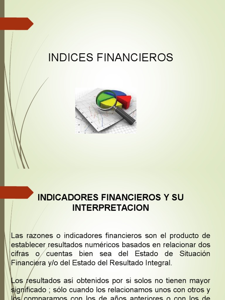 Indicadores Financieros y su Análisis | PDF | Ratio financiero | Economias