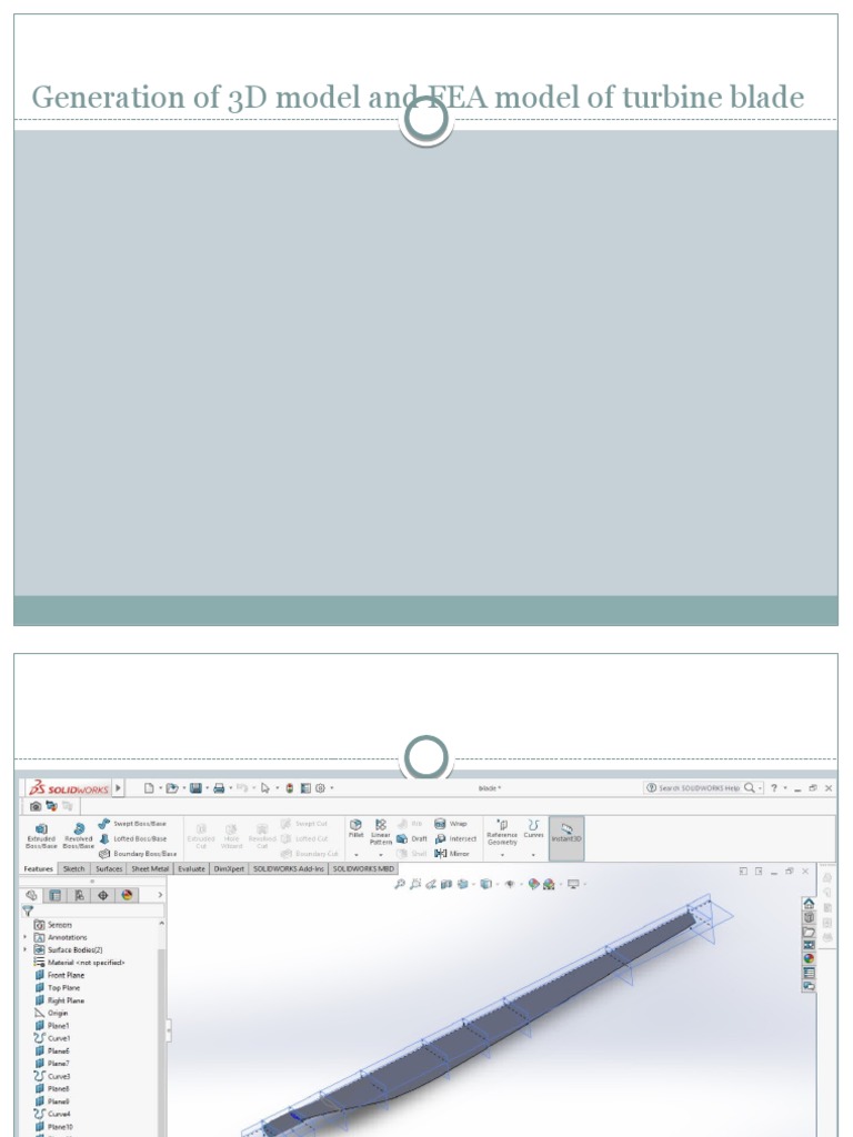 Generation of 3D Model and FEA Model of Turbine Blade | PDF