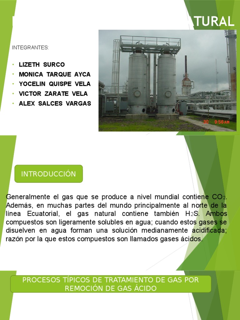 Grupo 3 Endulzamiento Del Gas | PDF | Ácido | Solvente