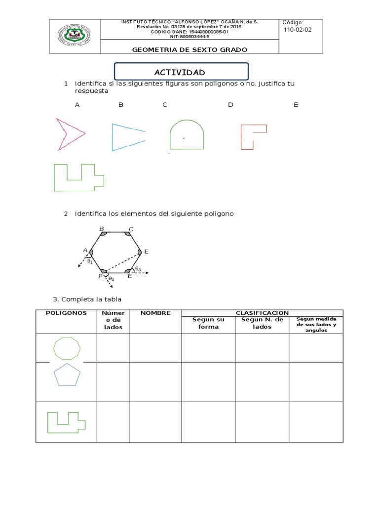Actividad de Poligonos 2 | PDF | Métodos y materiales de enseñanza ...