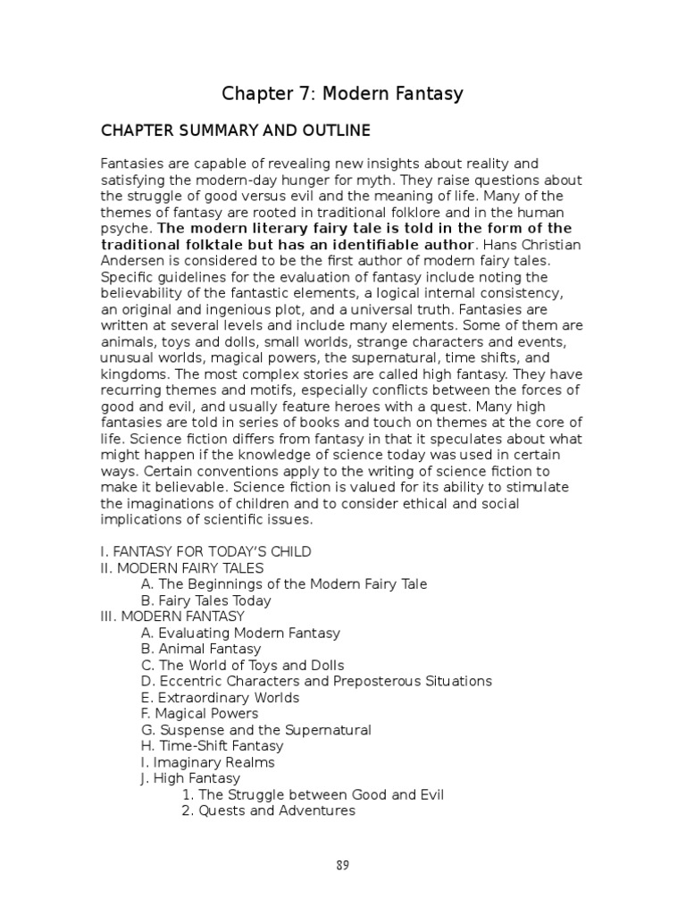 Chapter07.Doc 1 | PDF | Fairy Tales | Fantasy