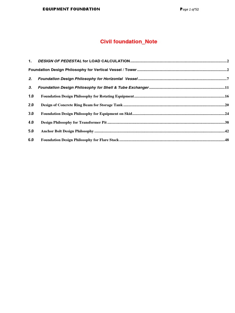 Equipment Foundation Design Guidelines | PDF | Friction | Geotechnical ...
