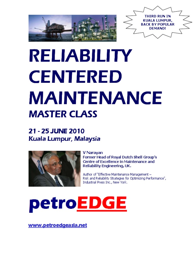 Reliability Centered Maintenance June 21-25, My | PDF | Royal Dutch ...