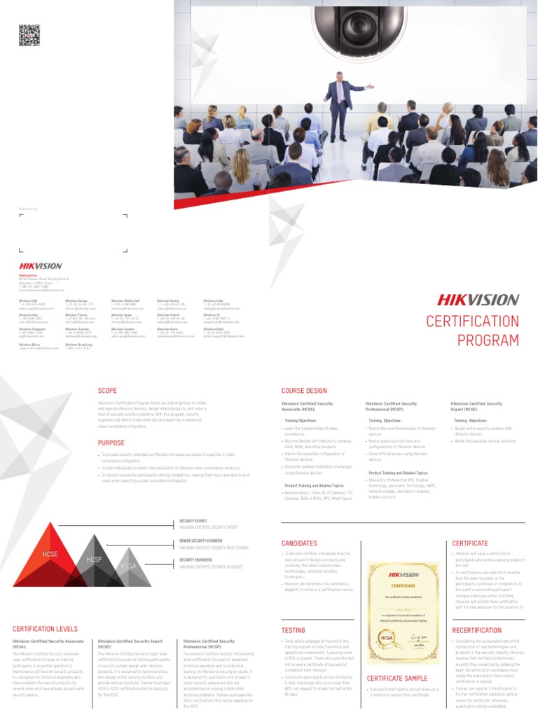 Hikvision Certification Program Overview | PDF | Certification | Closed ...