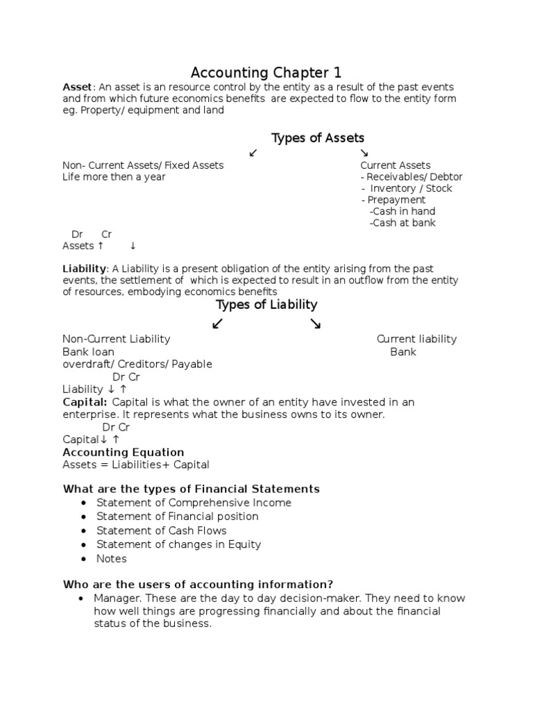 Accounting Chapter 1 | PDF