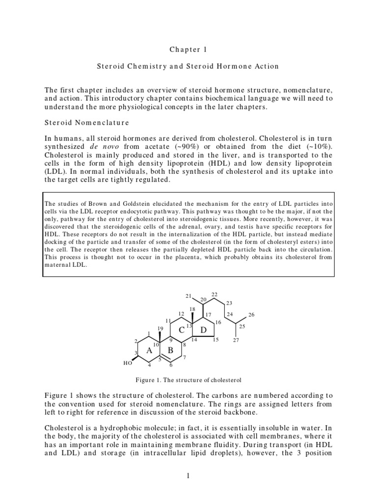 An Introduction to Steroid Hormone Structure, Nomenclature, and the ...