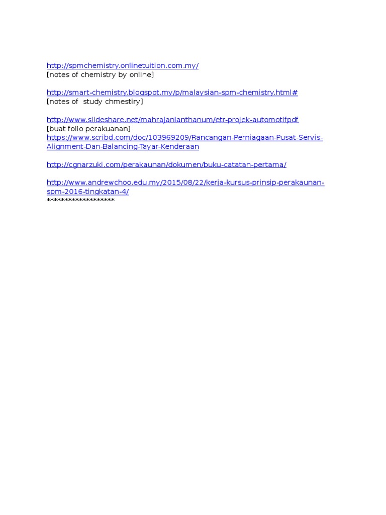 Malaysian SPM Chemistry Study Notes | PDF