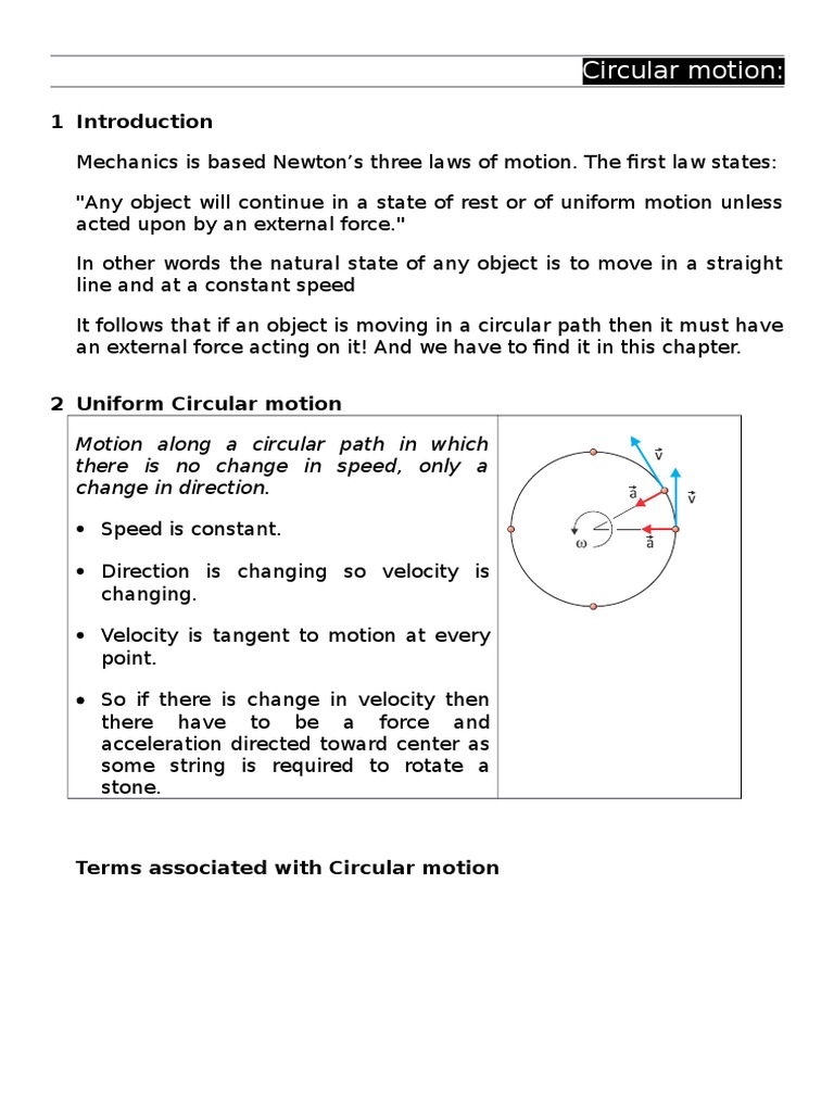 Circular Motion | PDF