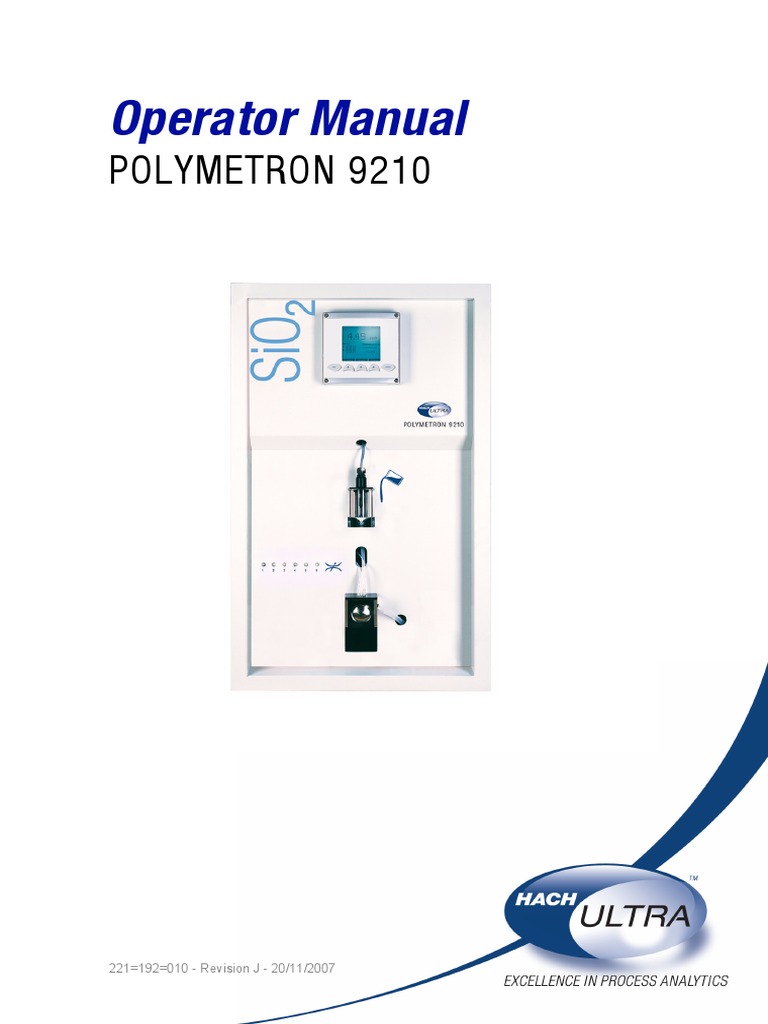 Polymetron 9210 Operator Manual | PDF | Vacuum Tube | Calibration