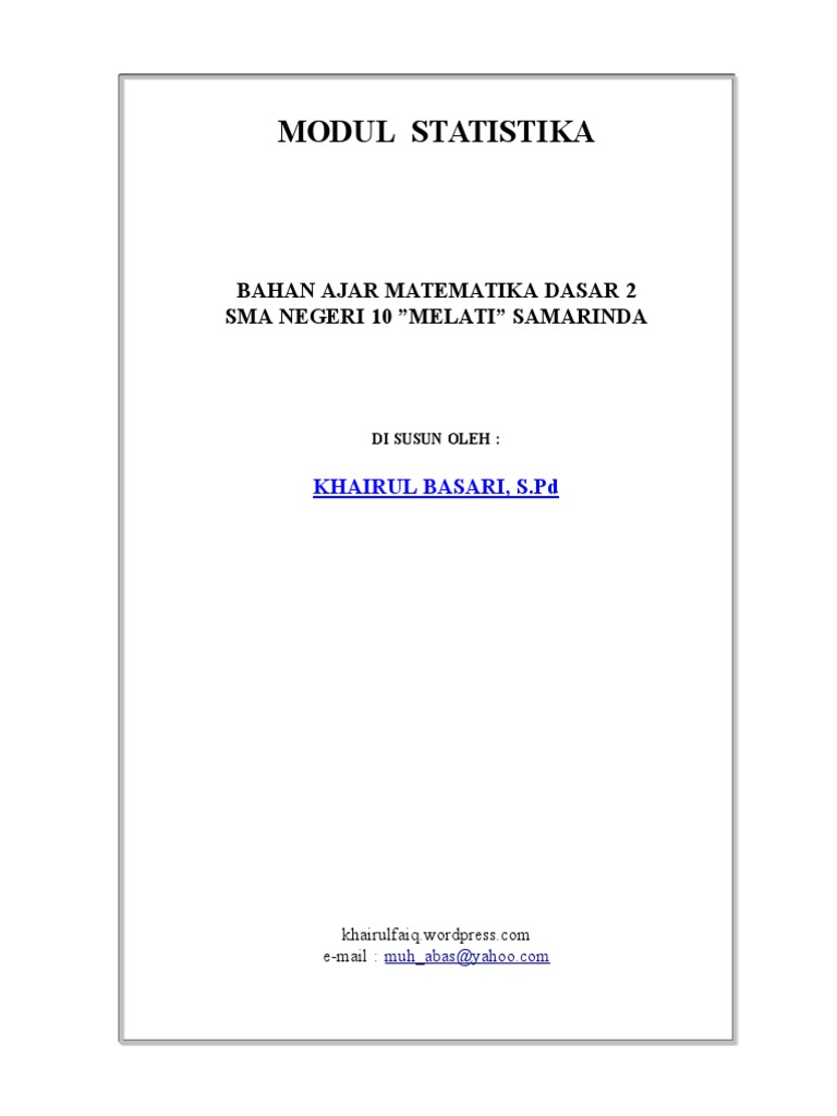 Modul Statistika | PDF