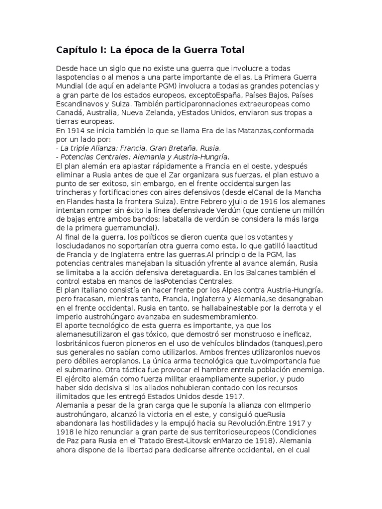 La Guerra Total: PGM y sus Consecuencias | PDF | Segunda Guerra Mundial ...