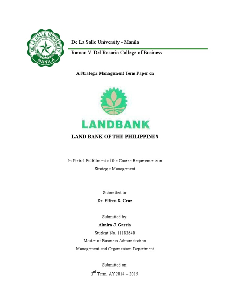 Dlsu Paper | PDF | Securities (Finance) | Loans