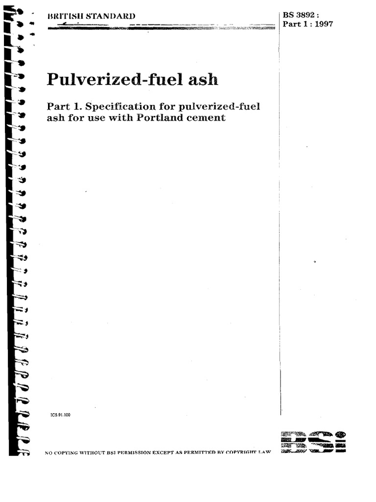 BS 3892-Part 1 | PDF