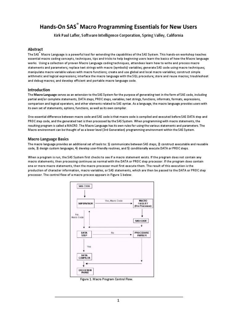 SAS Macro Basics | PDF | Sas (Software) | Parameter (Computer Programming)