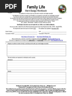 Family Life Merit Badge Workbook | PDF | Scouting | Boy Scouts Of America