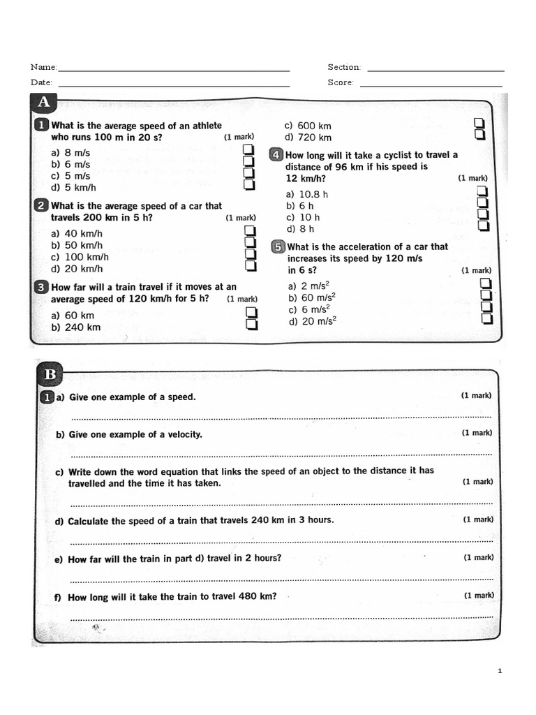 Grade 7 Science Worksheets | PDF