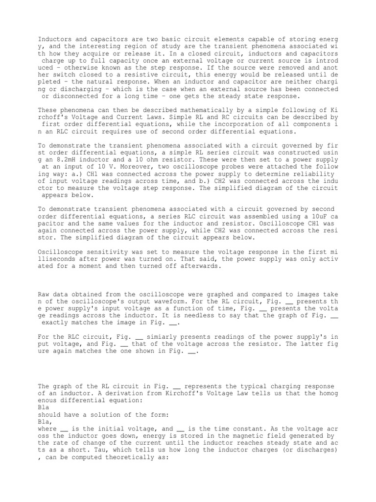 Transient Analysis of RLC Circuits | PDF | Electrical Network | Capacitor