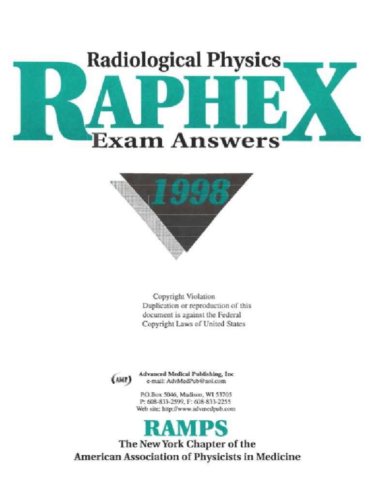 Raphex 1998 Answers | PDF