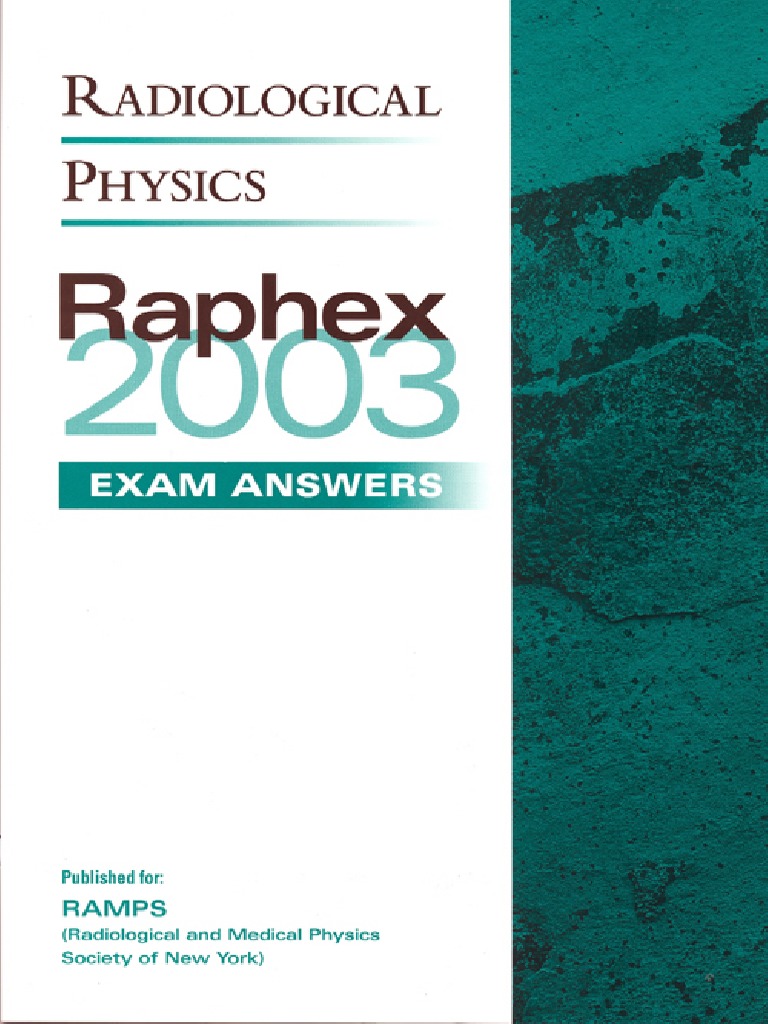 Raphex 2003 Answers | PDF