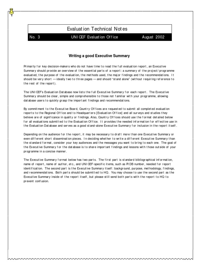 TechNote3 Exec Sum | PDF | Survey Methodology | Evaluation